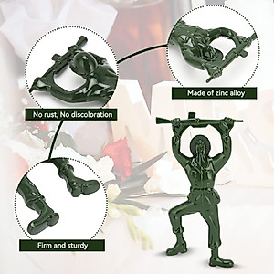 2 Pcs Green Army Man Bottle Opener, Creative 3d Mini Soldier Beer Wine Bottle Opener Beverage Easy Opening Bottle Opener Funny Bottle Opener Bartender Compatible Coke Bottle 0pener