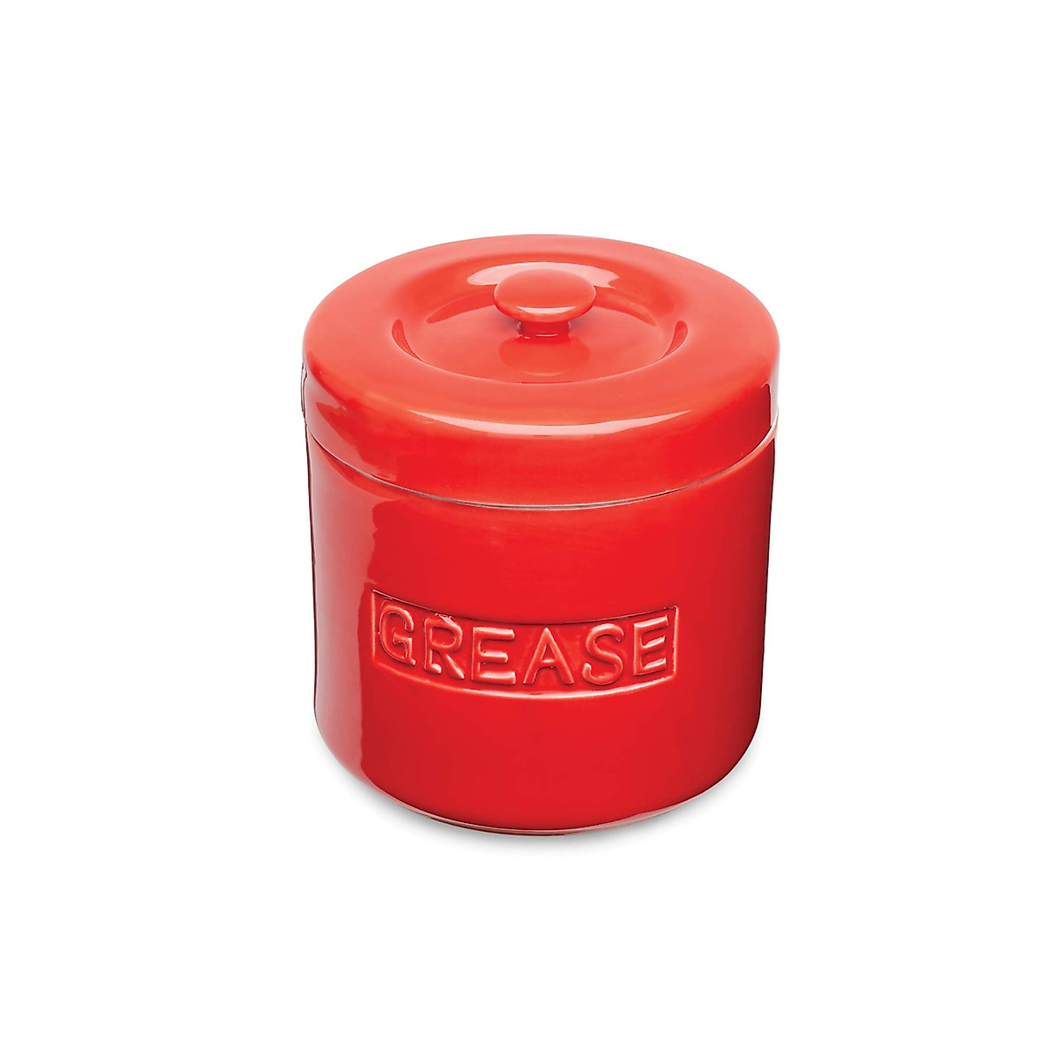 Fox Run Grease Container, 5 x 5 x 5.5 inches, Red