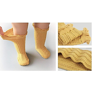 CozyWay Baby Knee High Socks For Baby Girls Infant 6-12 Months 5-5 Pack