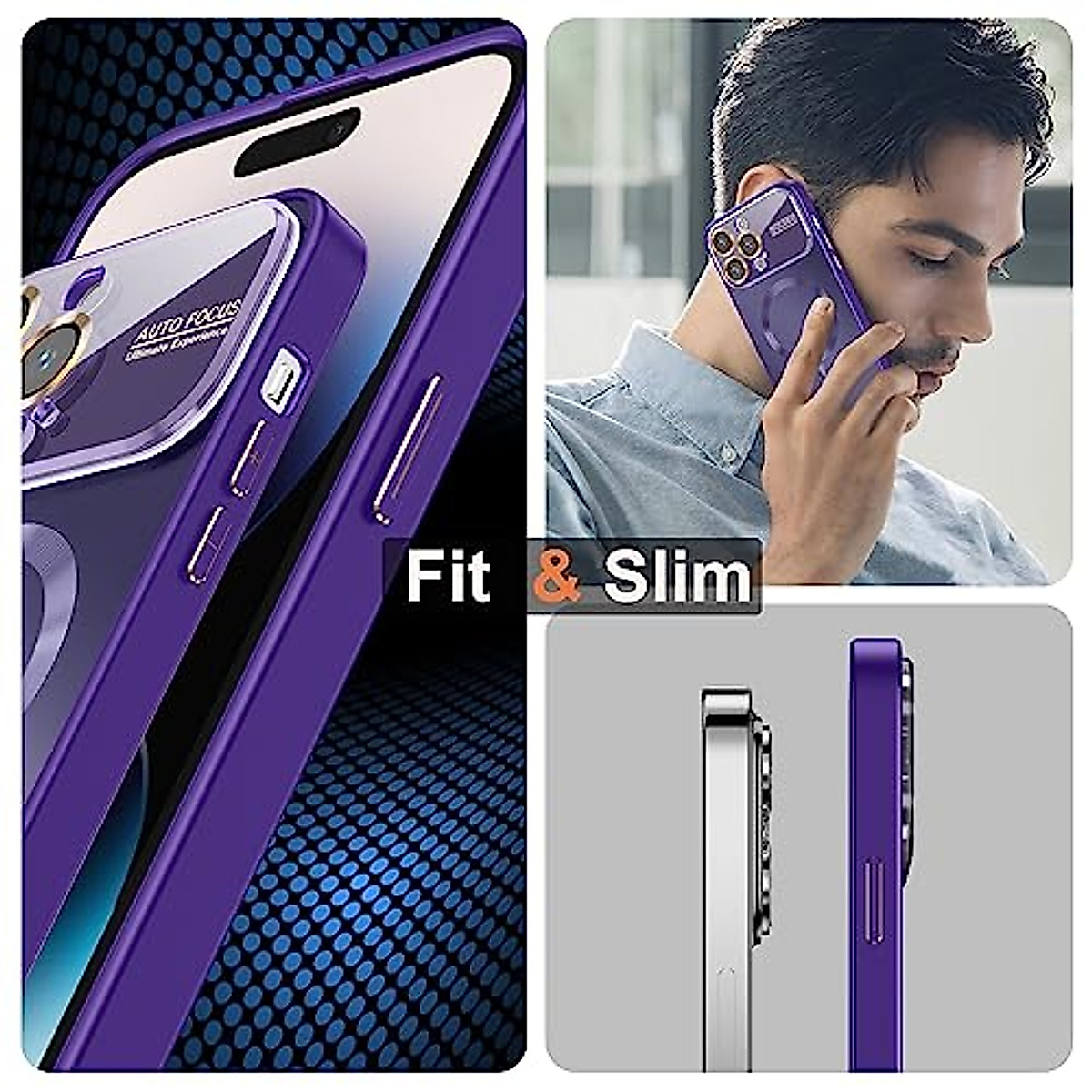 sheheme Magnetic for iPhone 14 Pro Max Case with MaSafe Full Camera Lens Protector [Military Grade Drop Tested] Scratch Resistant Matte Slim Cover Case for iPhone 14 Pro Max Phone Case 6.7"