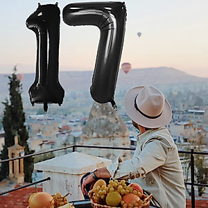 XLOOD Number 30 Balloons 32 inch Digital Balloon Alphabet 30 Birthday Balloons Digit 30 Helium Balloons Big Balloons for Birthday Party Supplies Wedding Bachelorette Bridal Shower, Black Number 30th