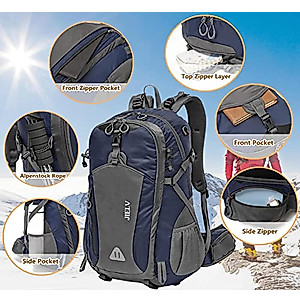 JIELV Hiking Backpack 45L Waterproof Camping Backpack Daypack Lightweight Outdoor Sport Travel for Men Women(Blue)