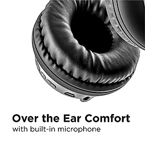 VZON Bluetooth Headphones, Lightweight Wireless Headphones with Microphone & Easy Controls, Over-Ear Headphones with Rechargeable Battery