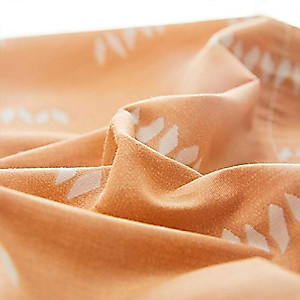 Joyreap 4 Piece Cotton Toddler Bedding Set for Kids Boys n Girls, Dinosaur Theme Cream White n Orange Reversible Design, Includes Quilted Comforter, Fitted Sheet, Top Sheet, and Pillow Case