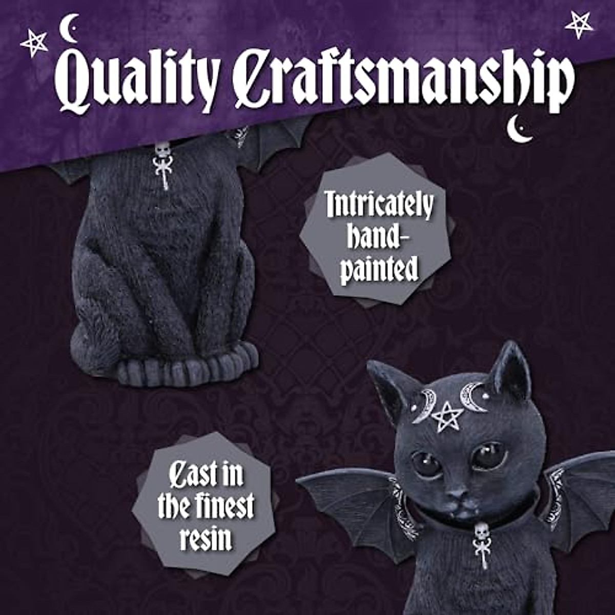 Nemesis Now Cult Cuties Adorable Occult Figurines, Bewitching Evil Spirit Creatures, Hand-Painted, Resin - Malpuss