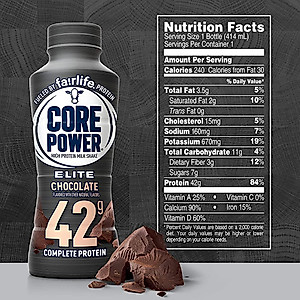 Fairlife Core Power High Protein Milk Shakes, Ready to Drink (6 Chocolate, 42g)