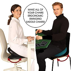 Humantool Portable Ergonomic Office Chair - Human Tool Makes Any Chair a Swinging Saddle Chair with Portable Saddle Stool - Makes A Great Gift for Coworkers, Yoga, Meditation and Friends - (Rose)