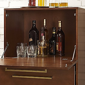 Crosley Furniture Everett Spirit Cabinet - Vintage Mahogany