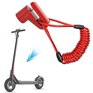 Electric Scooter Lock,Delaman Scooter Lock Set, Anti-Theft Wheel Disc Brakes with Wire Compatible with X-iaomi Mijia M365 Electric Scooter