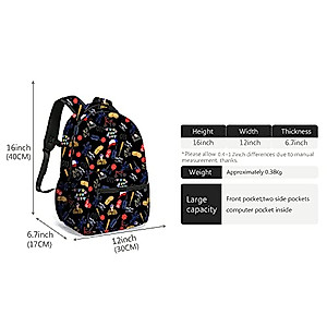Azuxiqa Stranger Backpack, Portable Laptop Backpack School Bag Large Capacity Work Travel Backpacks for Men Women 16 Inch (Black)