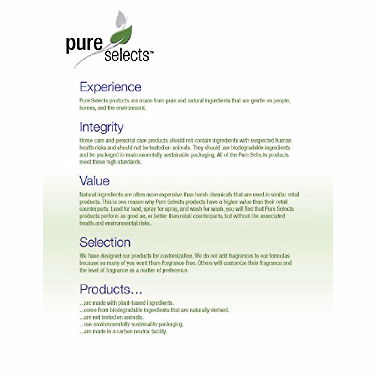 Pure Selects Dish Soap Concentrate • 2 Pack • Each Quart of concentrate makes 4 quarts of Dish Soap • All Natural • No added Fragrance or Dye • NO ANIMAL TESTING
