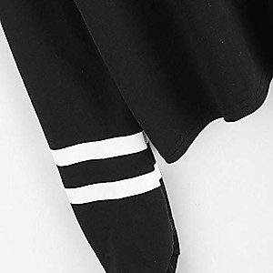 T-shirt for Women THENLIAN Women Off Shoulder Long Sleeve Blouse Sweatshirt Pullover Casual Tops Shirt(Black, XL)