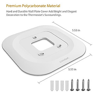 CaseBot Wall Plate Cover Compatible with Amazon Smart Thermostat 2021, Practical and Stylish Decoration Bracket Mount, White