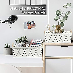Oubra Dog Toy Bin Small Storage Baskets for Shelf Storage Organizer for Bathroom Bedroom Living Room Toilet Closet Cute Baskets Home Decor
