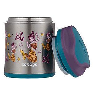 Contigo Kid's 10 oz. Vacuum Insulated Stainless Steel Food Jar- Mermaid/Eggplant