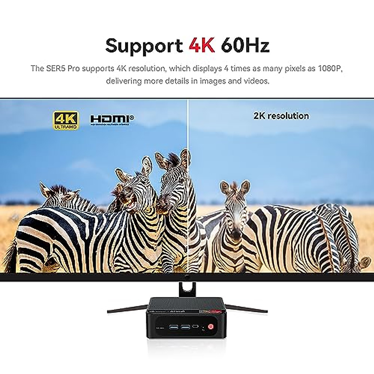 Beelink SER5 Mini PC, AMD Ryzen 7 5700U(up to 4.3GHz) 8C/16T, Mini Computer 32GB DDR4 RAM 1TB NVMe SSD, Mini Desktop Computer 4K 60Hz Triple Screen Display HDMI&DP&USB-C WiFi6 BT5.2 WOL 35W HTPC