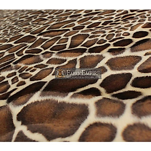 Velboa Faux Fur Fabric Giraffe Safari Brown / 60" Wide/Sold by The Yard