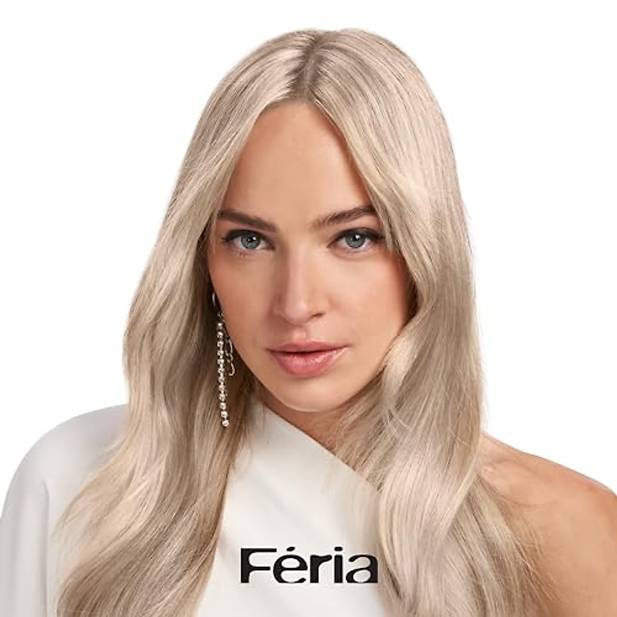 L’Oréal Paris Feria Long-Lasting Anti Brass Power Hair Toner, Ammonia Free Demi Permanent Hair Color, Pearl Blonde Hair Toner, 1 Application