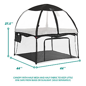 Dream On Me Ziggy Square Playpen Black and White/Easy Set Up/Breathable Mesh Walls/Stylish Finishes/Folds Compactly/Easy Storage/Lightweight/Ideal for Travel