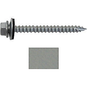 #14 Metal Roofing Screws: (250) Screws x 2-1/2" Galvanized Hex Head Sheet Metal Roof Screw. Self Starting Metal to Wood Sheet Metal Screws with EPDM Washer. for Corrugated Roofing
