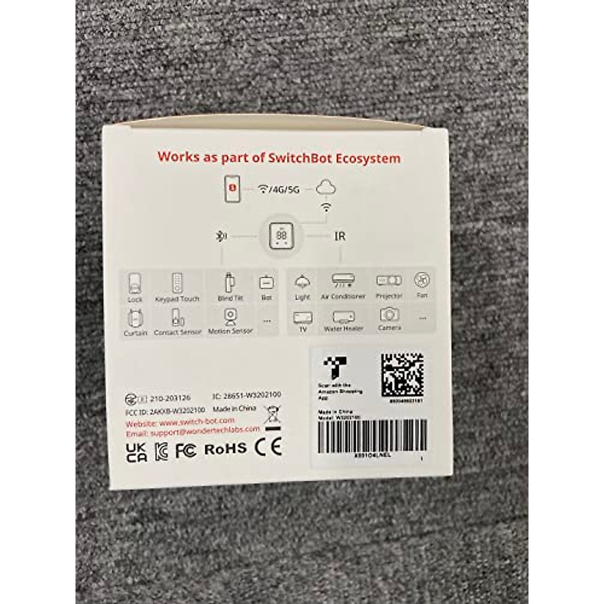 SwitchBot Hub 2 (2nd Gen), Work as a WiFi Thermometer Hygrometer, IR Remote Control, Smart Remote and Light Sensor, Link SwitchBot to Wi-Fi (Support 2.4GHz), Compatible with Alexa&Google Assistant