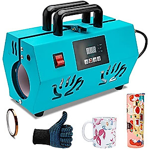 Tumbler Heat Press Machine 20 and 30 oz,110V Tumbler Press Mug Press for 11 OZ 15 OZ Mugs Easy to Use, Smaller Size, Suitable for Home, Office, with Heat Resistant Tape and Gloves.