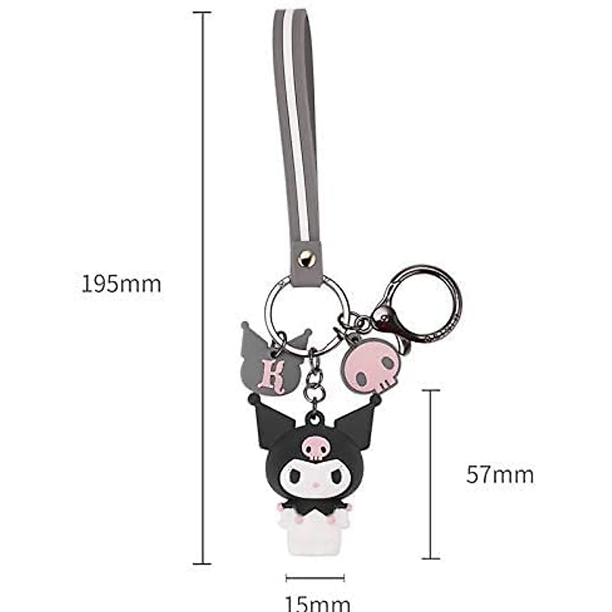 Mtoye Cute Kawaii Accessories Anime Keychain Adorable Premium Quality Cartoon Keychain Keyring Key Purse Handbag Charms