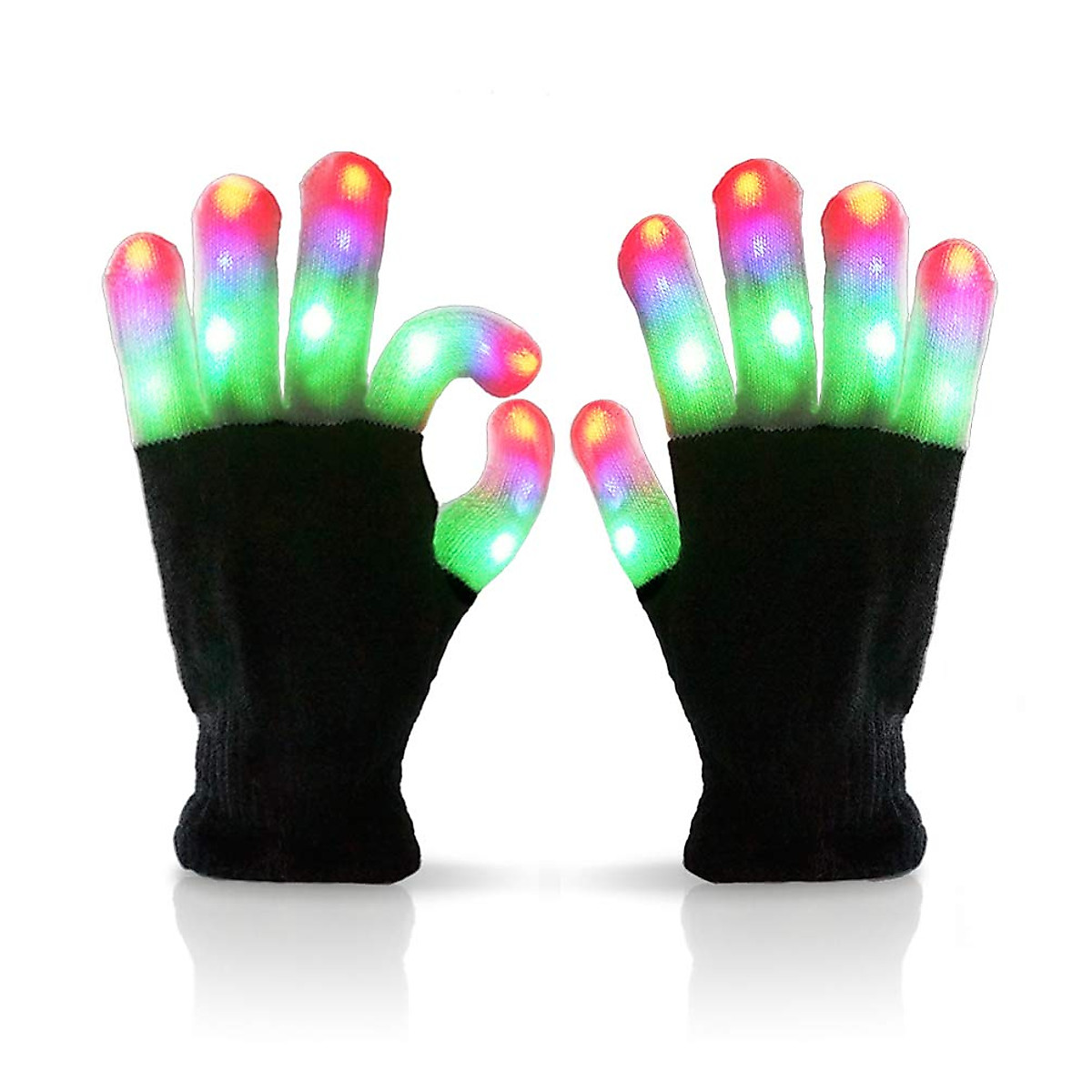 Luwint LED Toys Gloves for Kids - Light Up Cool Boy Gifts 6-8 8-10 10-12, Autistic Birthday Christmas Stocking Stuffers for Children 6 7 8 9 10 11 12 Year Old