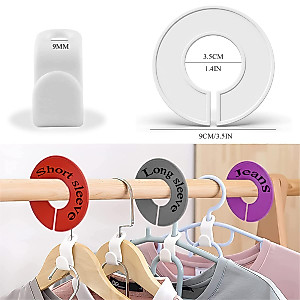 40PCS Clothes Hanger Connector Hooks, Cascading Clothes Hangers for Heavy Duty Space Saving Cascading Connection Hooks with 10 Pieces Clothing Size Dividers Hangers Closet Dividers for Clothes Closet
