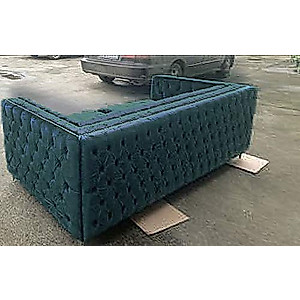 ACME Gillian Sofa w/3 Pillows - 52790 - Dark Teal Velvet