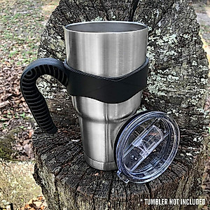 ALIENSX Tumbler Handle for YETI Rambler Cup, Anti Slip Travel Mug Grip Cup Holder for Stainless Steel Tumblers, Yeti, Ozark Trail, Rtic,Sic and More Tumbler Mugs BPA Free (RED, 30OZ)