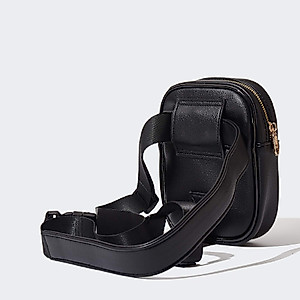 Pander Leg Bag for Women - Nova Fashion Black Leather Fanny Pack for Women (Black)