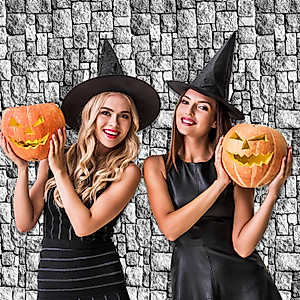 Irenare Stone Wall Tablecloths, Medieval Themed Party Decorations Supplies Disposable Plastic Brick Stone Tablecloth Castle Brick Wall Table Covers for Halloween Birthday Party Favors(3 Pack)