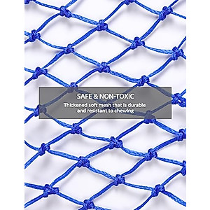 Harrison Howard Slow Feed Hay Net for Horses with 2"x2" Mesh Holes Goat Feeder Blue 40-Inch