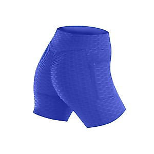 Women's Booty Shorts Sexy Scrunch Butt Lifting Leggings Workout High Waisted Textured Bottom Summer Hot Shorts