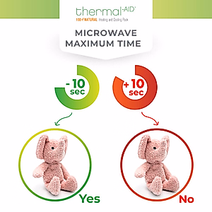 Thermal-Aid Zoo - Mini Microwavable Stuffed Animal - Plush Toy and Hot Cold Pack - Tiny The Elephant - 3.15 x 2.6 x 9.3 in