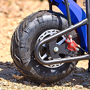 XtremepowerUS Pro-Series 99cc 3.5HP Gas Powered Off Road Trail Bike Dirt Bike Ride One Bike, Mini Bike for Adults & Kids Over Age 13+, Blue