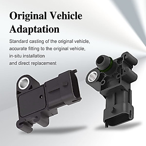 Manifold Absolute Air Pressure Map Sensor, 55573248 Map Manifold Absolute Pressure Sensor Air Intake Switch Compatible with Chevy 09-11 Aveo 07-19 Impala, 08-19 Buick Enclave, 07-13 GMC Sierra 1500