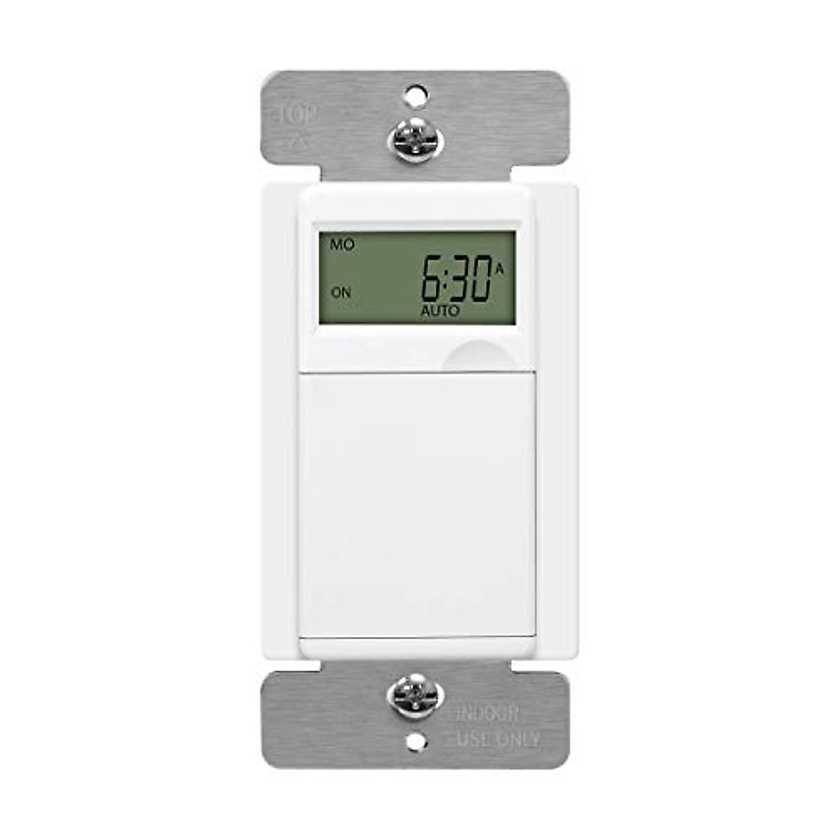 ENERLITES - HET01-C-W Programmable Digital Timer Switch for Lights, Fans, Motors, 7-Day 18 ON/OFF Timer Settings, Single Pole, Neutral Wire Required, UL Listed, HET01-C, White