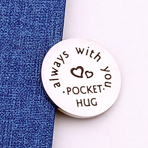 Generic Pocket Hug Token Gift A Love Token Love Charm Deployment Gift Military Gift(always with u)