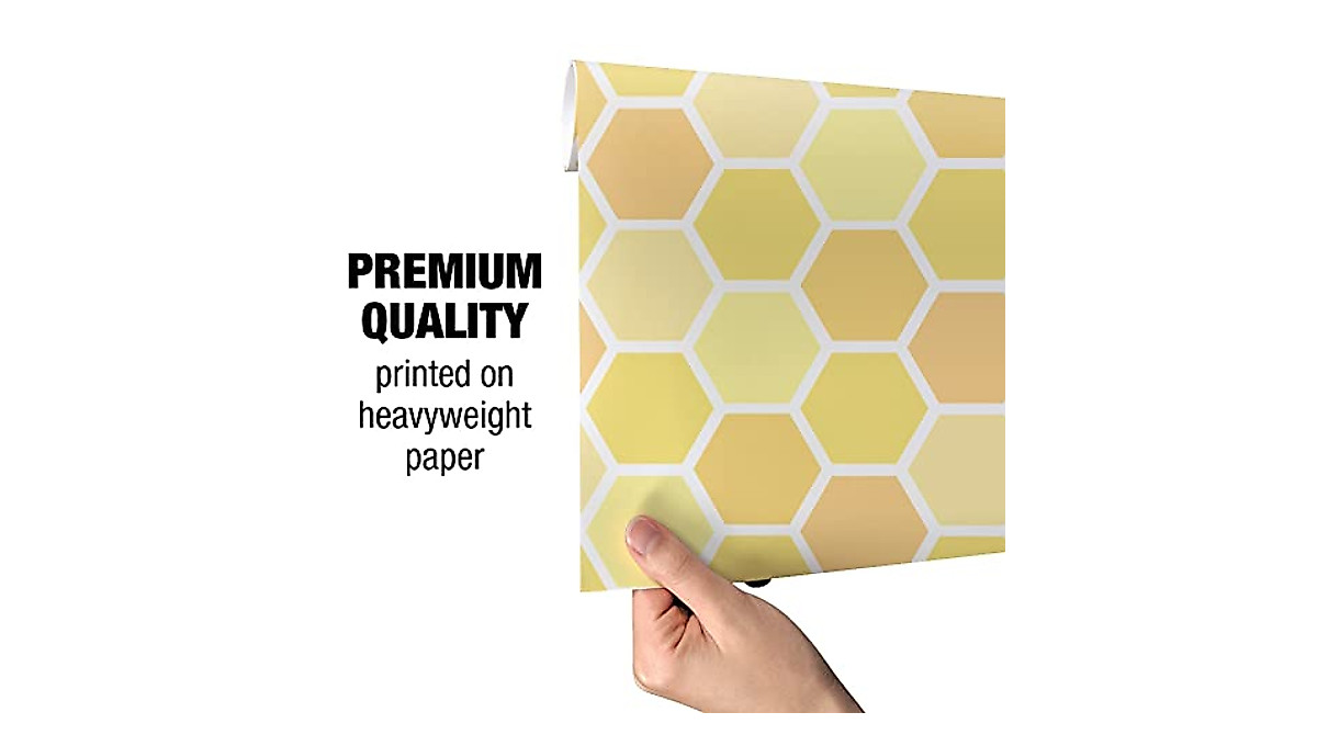 Bright Yellow Honeycomb Gift Wrap Rolls for Birthdays & More