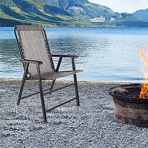 Pure Garden Folding Lounging Chair, Grey