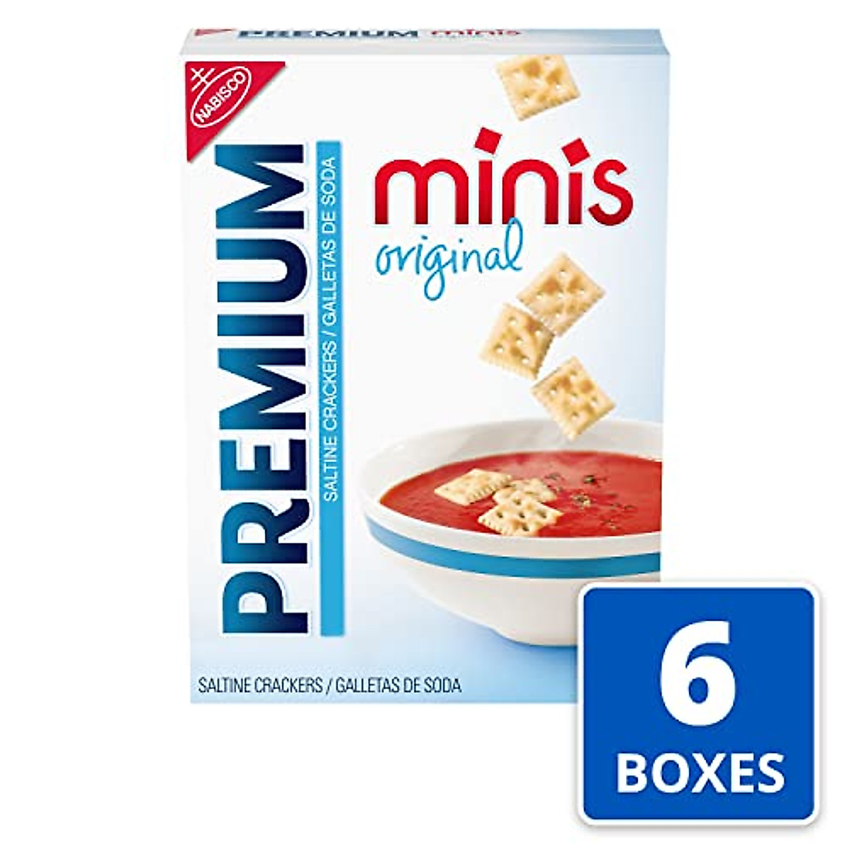 Premium Original Mini Saltine Crackers, 6 - 11 oz Boxes