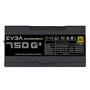 EVGA SuperNOVA 750 G+, 80 Plus Gold 750W, Fully Modular, FDB Fan, 10 Year Warranty, Includes Power ON Self Tester, Power Supply 120-GP-0750-X1