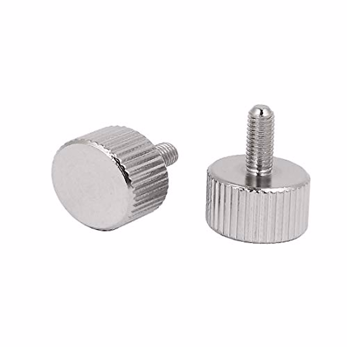 New Lon0167 M3x8mm Nickel Featured Plated Flat Head reliable efficacy Knurled Thumb Screw 30pcs for Computer PC Case(id:367 07 b7 8cd)