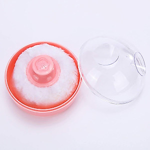 Isabelvictoria Powder Puff Portable Baby Kid's Soft Body Talcum Powder Puff Sponge + Box Case Container Useful