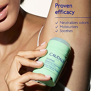 Caudalie Vinofresh Natural Deodorant Stick, Aluminum Free and Alcohol Free, with Eucalyptus & Grape