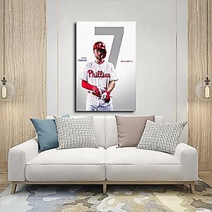 Trea Turner Baseball Poster4 Canvas Art Posters Home Fine Decorations Unframe:24x36inch(60x90cm)