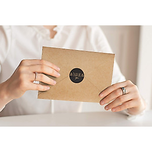 caqpo Thank You Cards With Envelopes - 160 Sets Premium Kraft Thank You Cards Bulk - Thank You Notes with 8 Graceful Designs - Floral Thank You Card for Celebration, Wedding, Baby & Bridal Shower 4x6