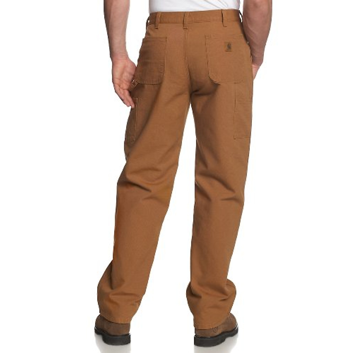 Carhartt Men's Loose Fit Washed Duck Flannel-Lined Utility Work Pant, Carhartt Brown, 40W x 30L